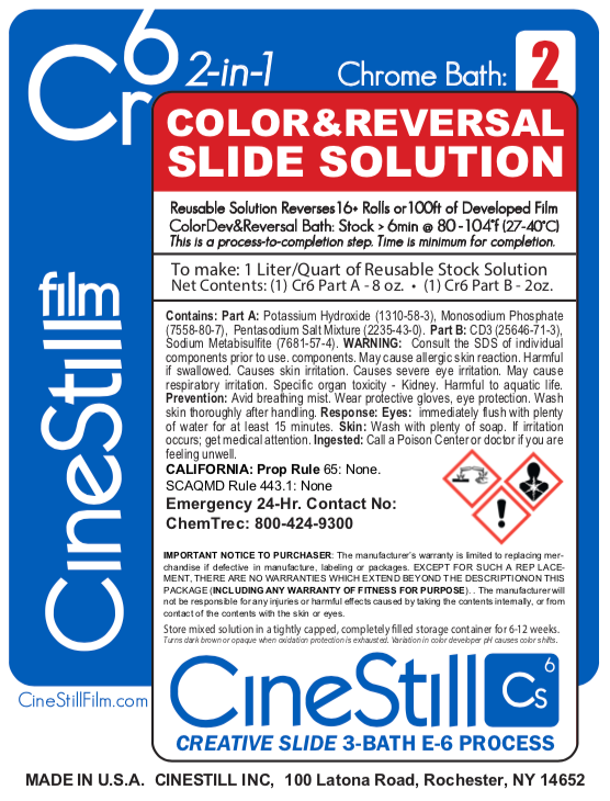 CineStill Cr6 "Color&Reversal" 2-in-1 Slide Solution for the Cs6 3-Bath ...