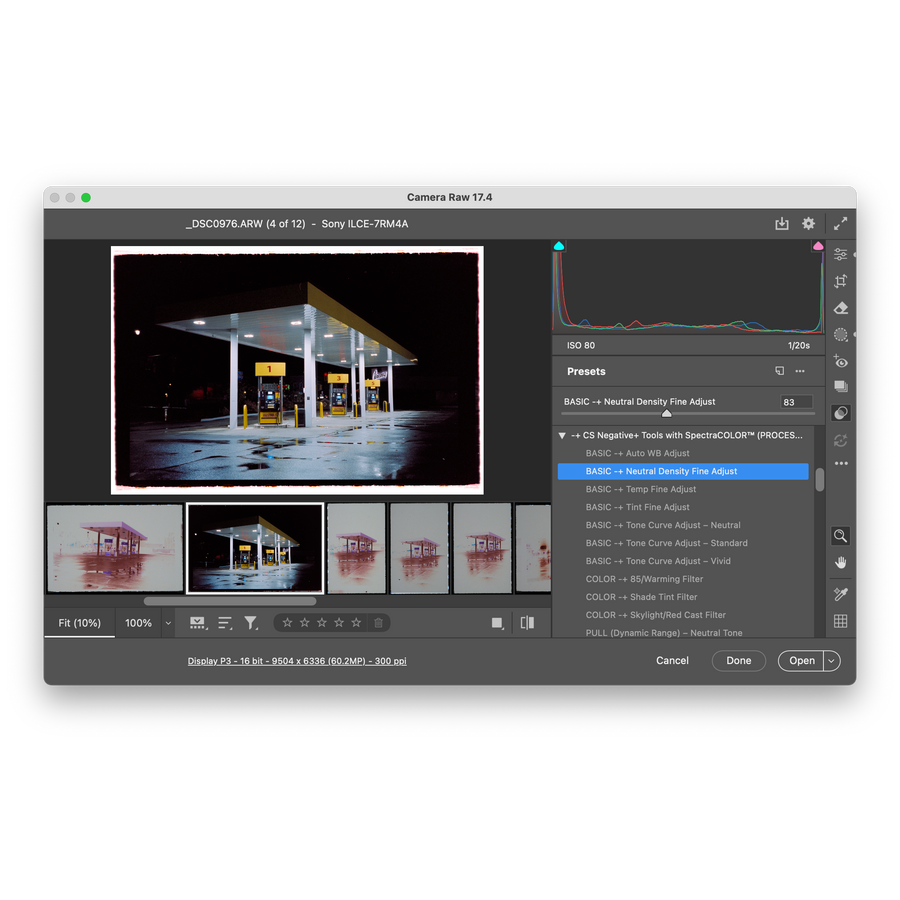 CineStill CS Negative+ Convert Tools v1.2 with SpectraCOLOR™ for Adobe ...
